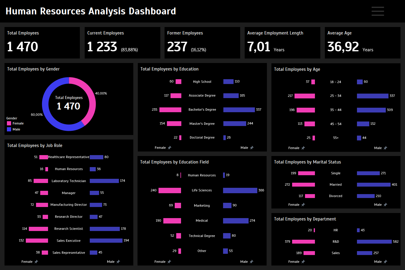 Human Resources Analysis Report | Solomon Stokie Legoale - Portfolio Website